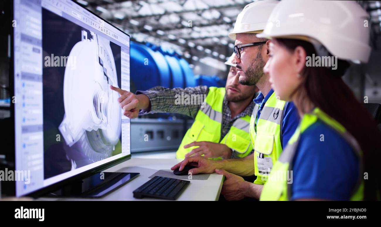 Engineer Operators Using Scada System At Industrial Plant Stock Photo - Alamy