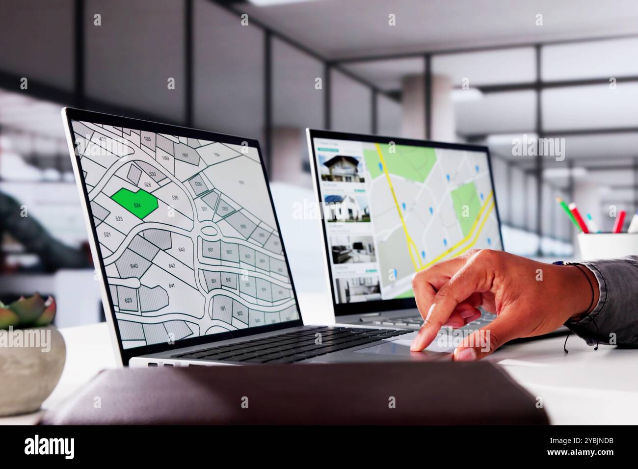 Cadastre City Building Survey Map And Valuation Plan Stock Photo - Alamy