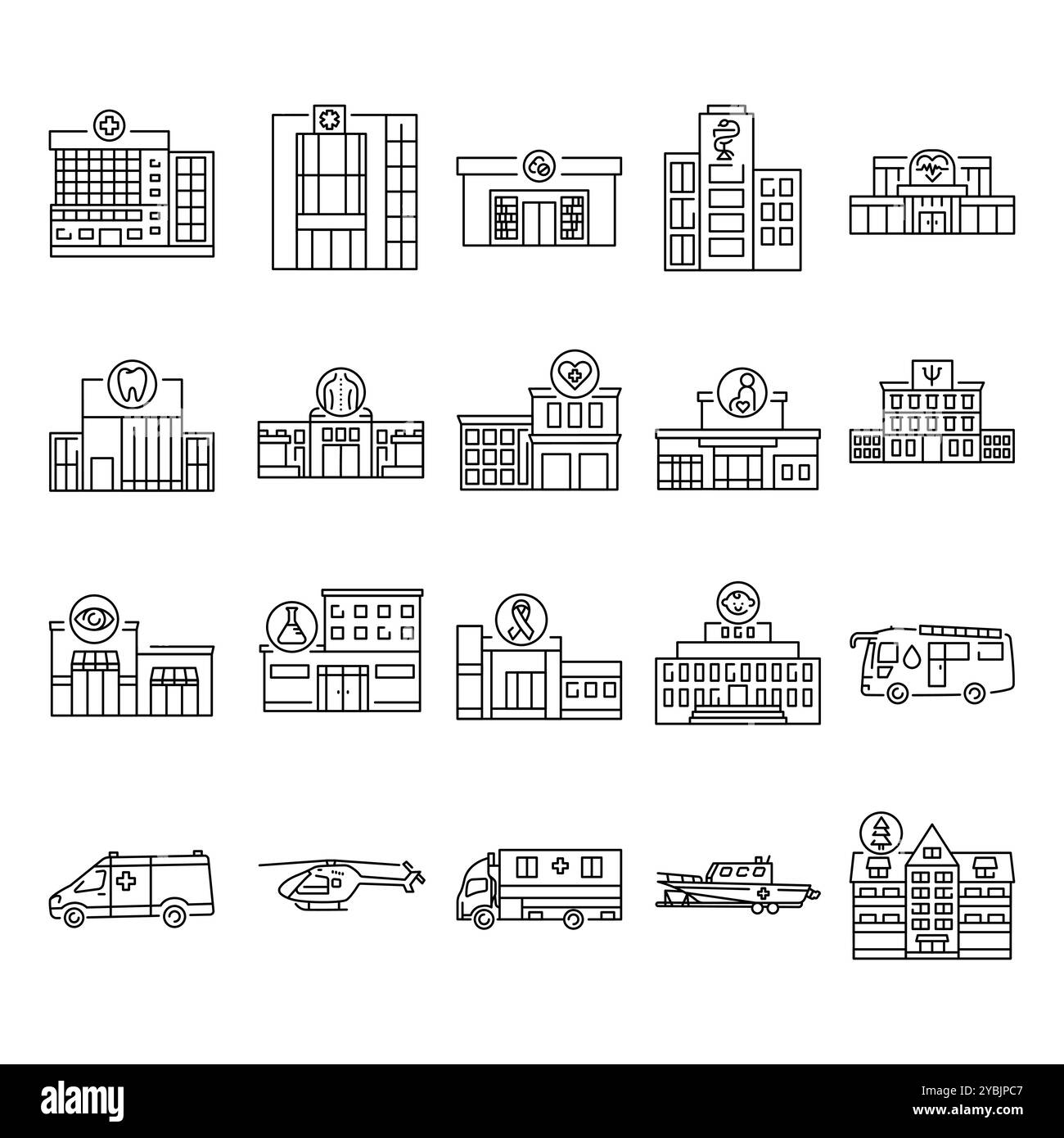 Rehabilitation buildings Stock Vector Images - Alamy