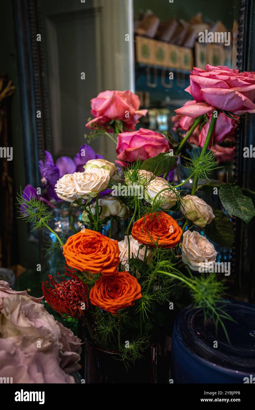 Vibrant arrangement of flowers hi-res stock photography and images - Alamy