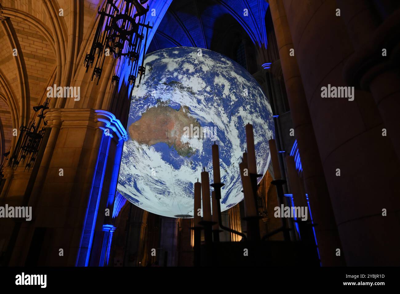 Gaia: By Night art installation by Luke Jerram on display at Southwark ...