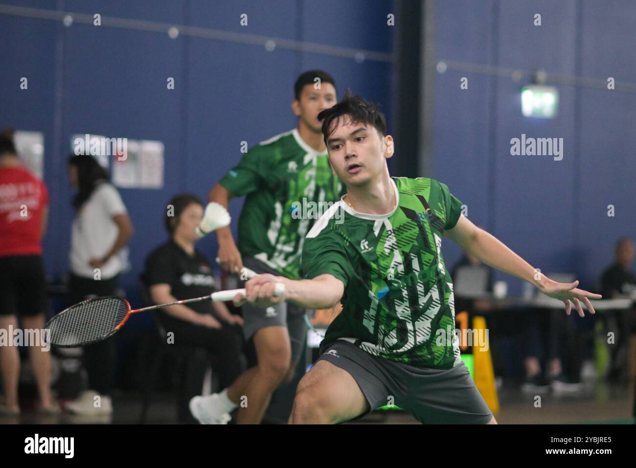 Alvin Morada (back) and Christian Bernardo (front) of Philippines play ...