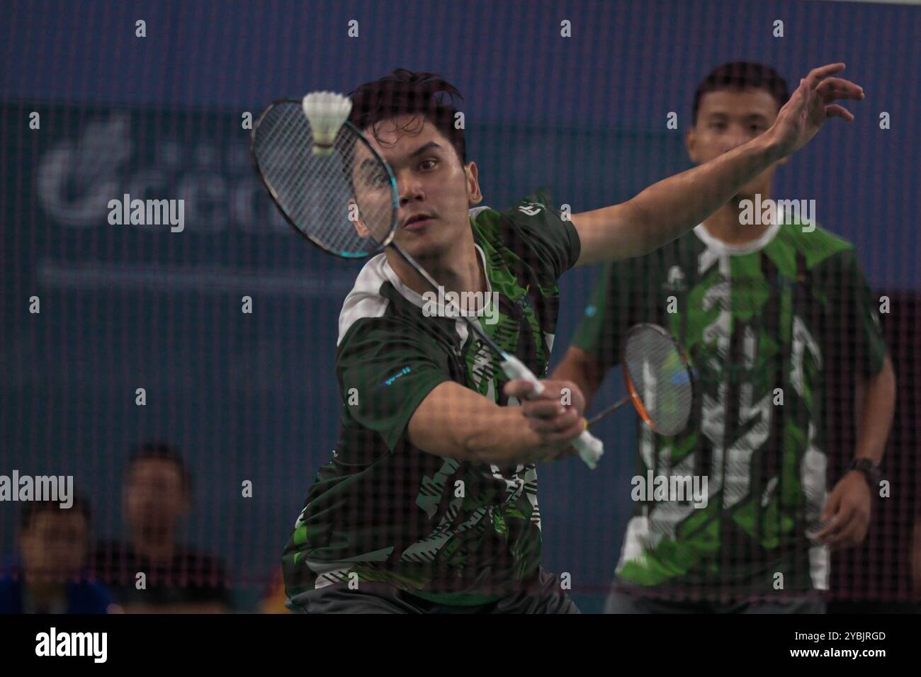 Alvin Morada (R) and Christian Bernardo (L) of Philippines play against ...