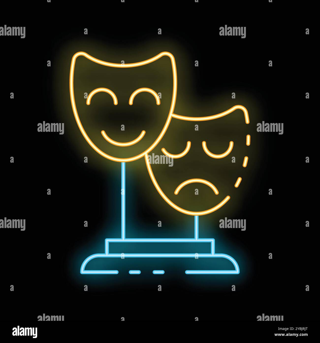 Sad glowing neon sign hi-res stock photography and images - Alamy