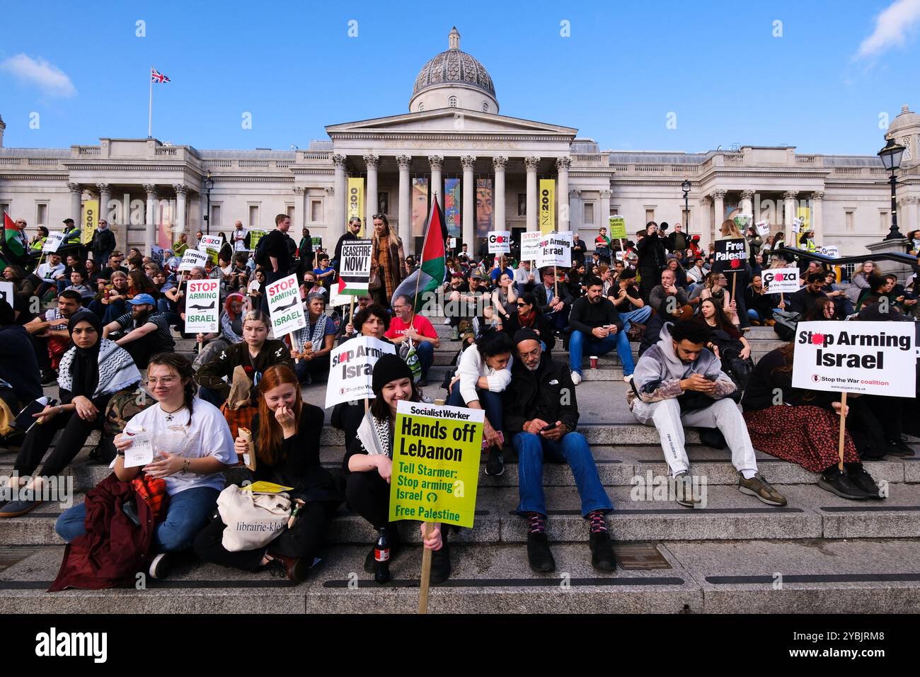 Trafalgar Square, London, UK. 19th oct 2024. National Day of Action for ...