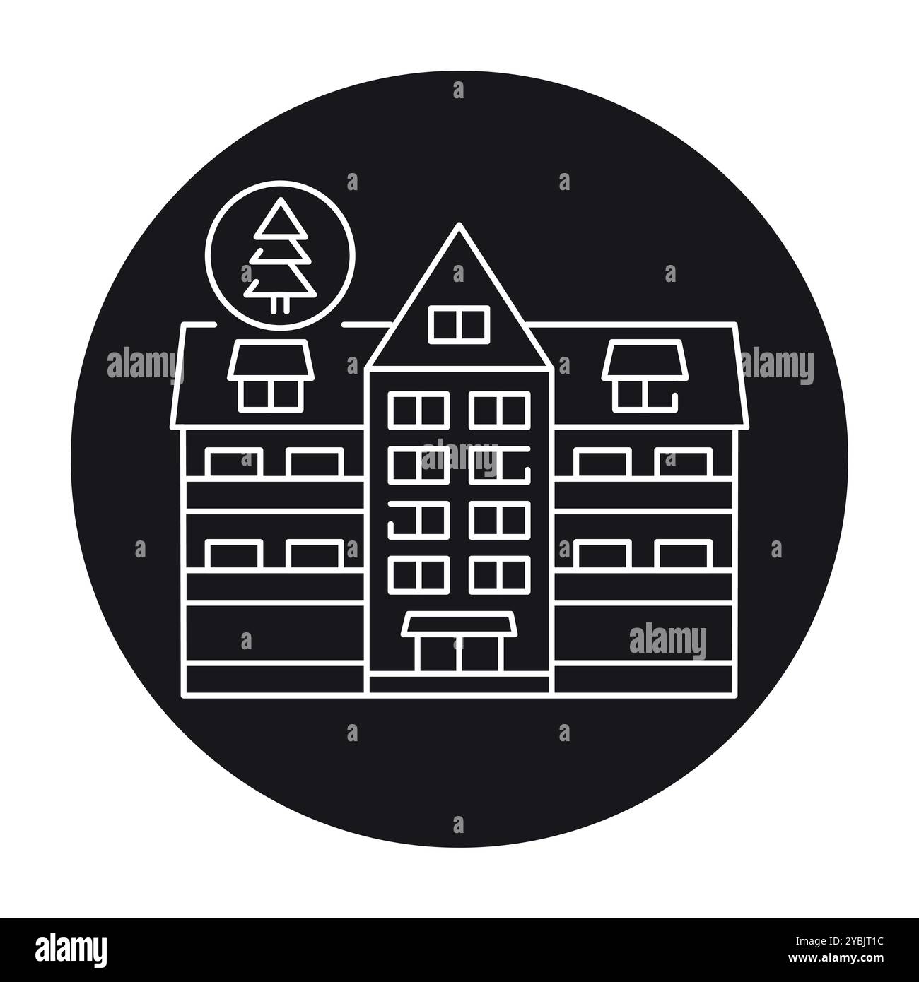 Sanatorium architecture Stock Vector Images - Alamy