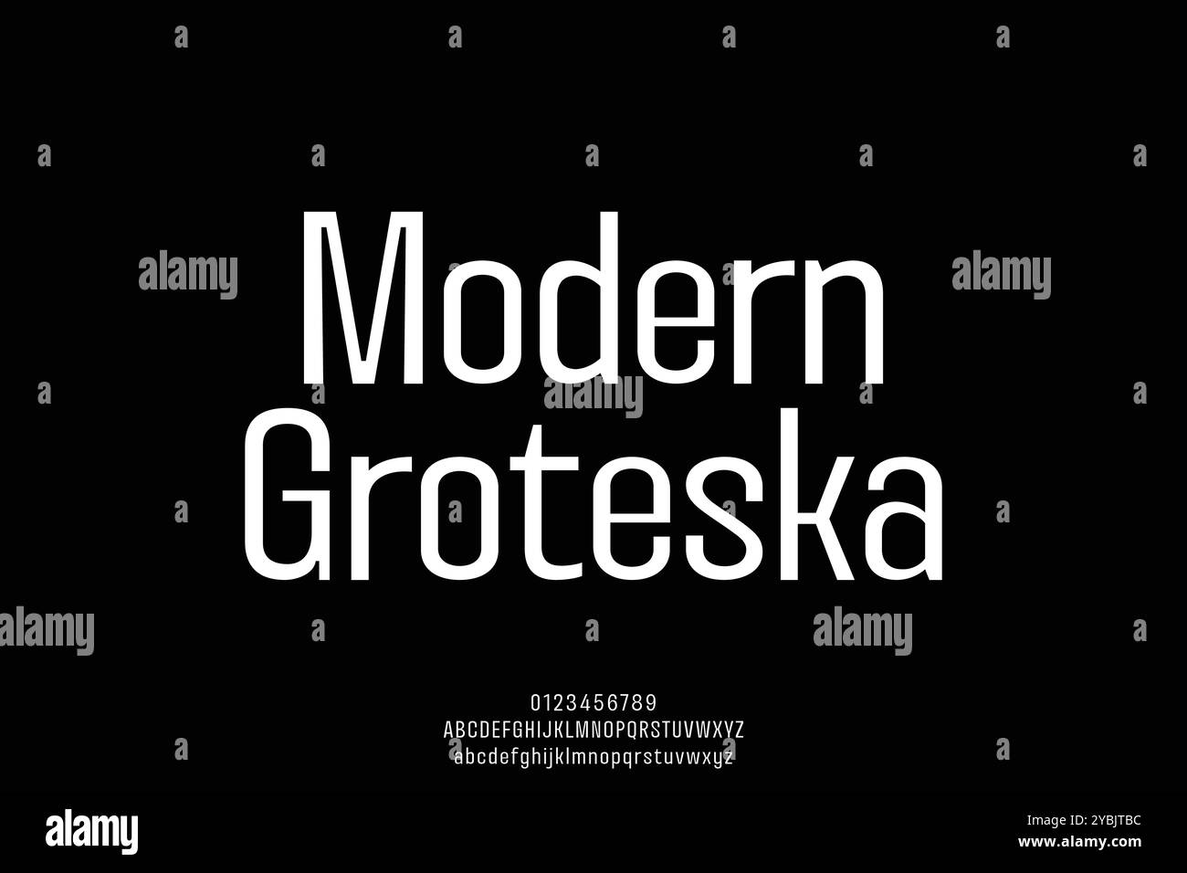 Modern grotesque sans serif alphabet display font vector. Humanist ...
