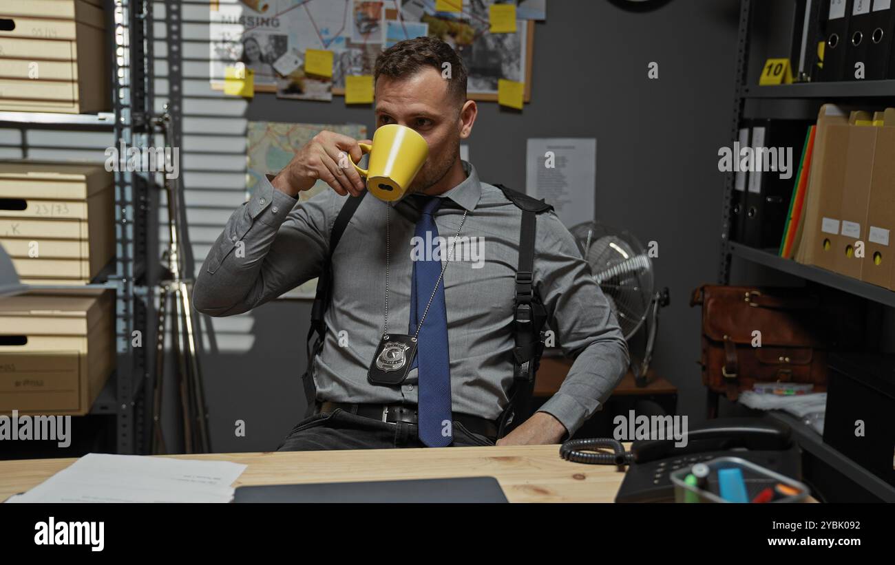 Handsome detective office desk hi-res stock photography and images - Alamy