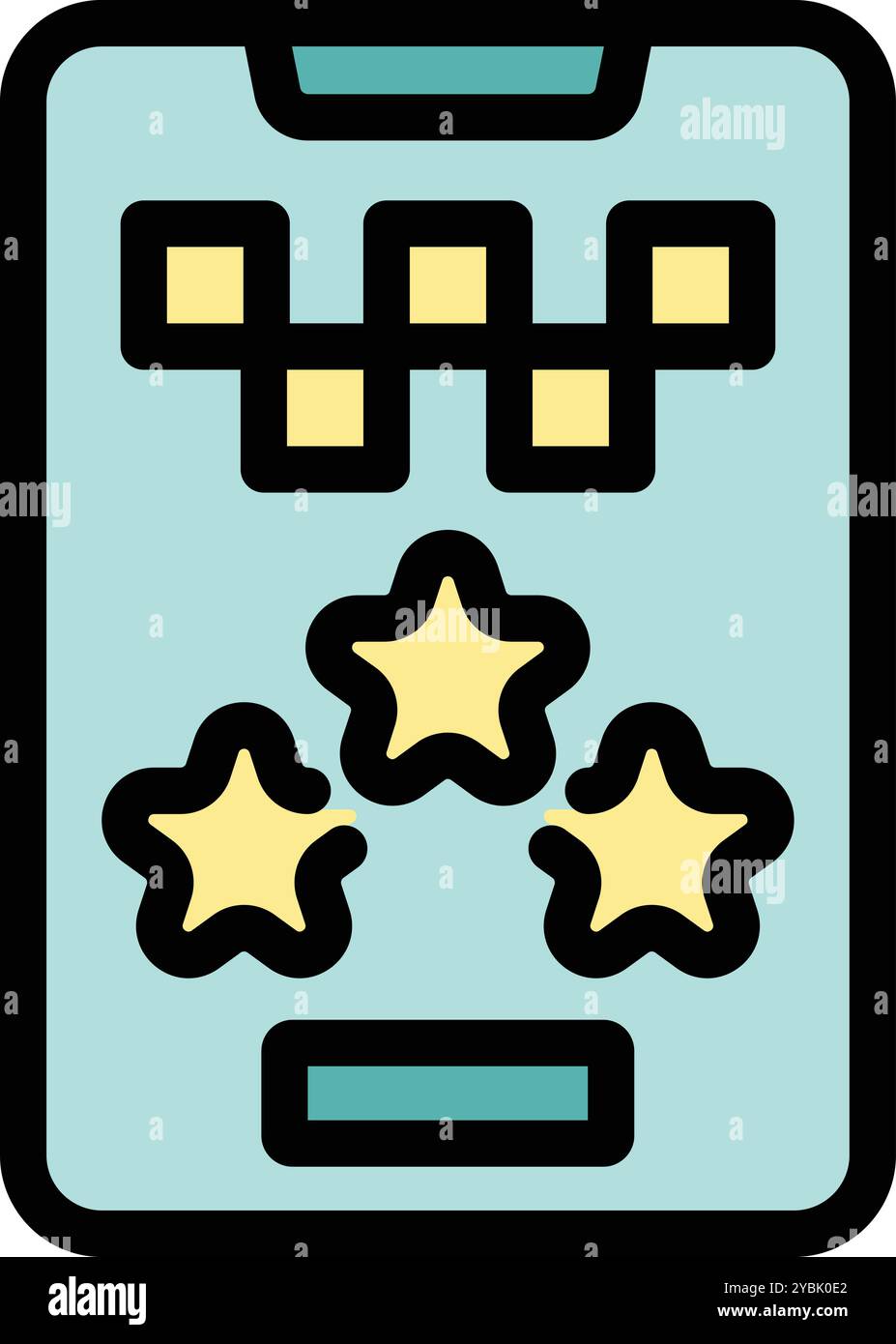 Smartphone screen showing taxi app interface with five stars rating ...