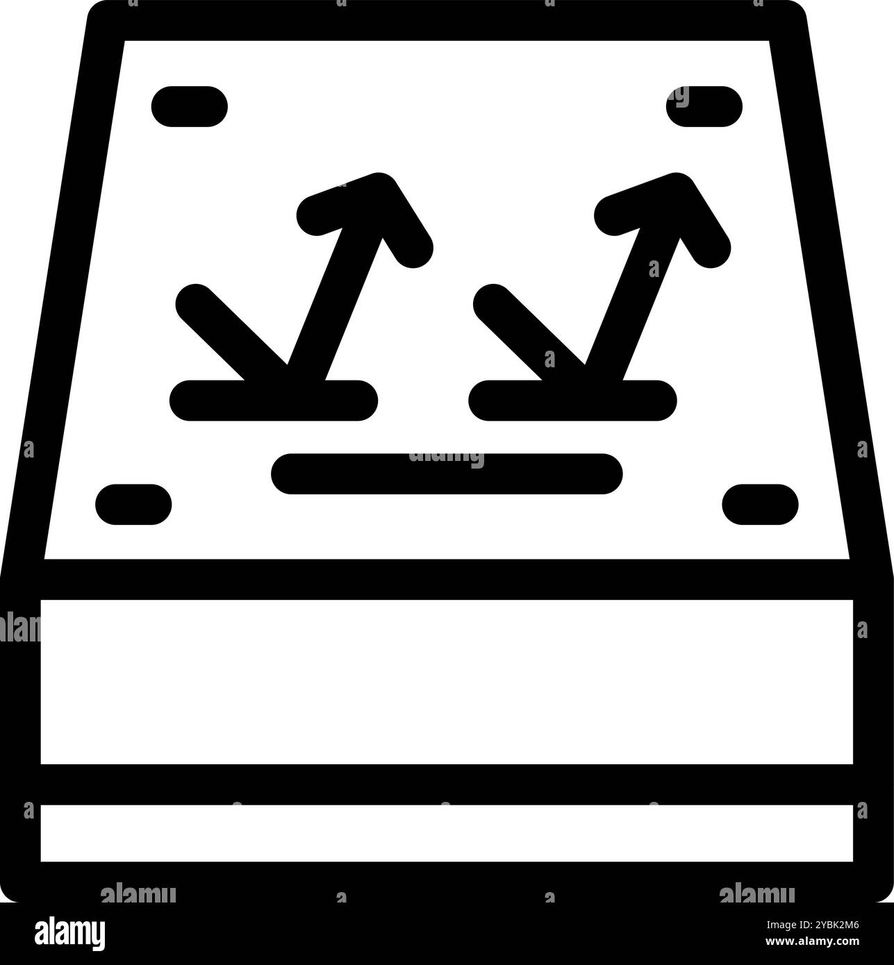 Icon of an orthopedic mattress indicating pressure distribution for a ...