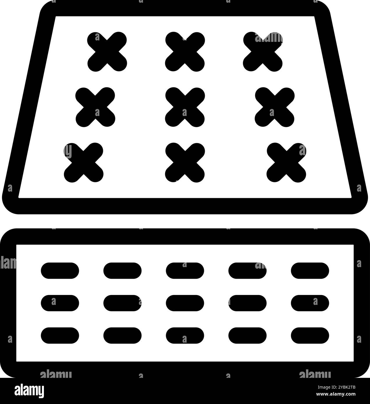 Simple vector illustration representing a server rack, symbolizing data ...