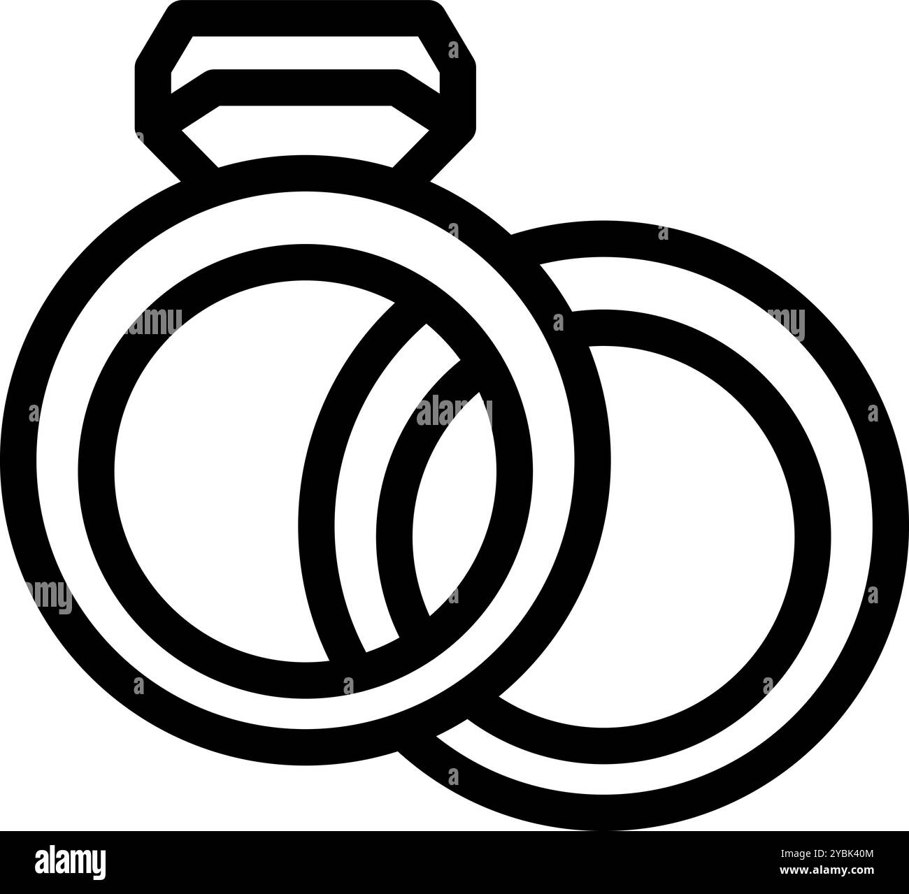 Minimal wedding rings Stock Vector Images - Alamy