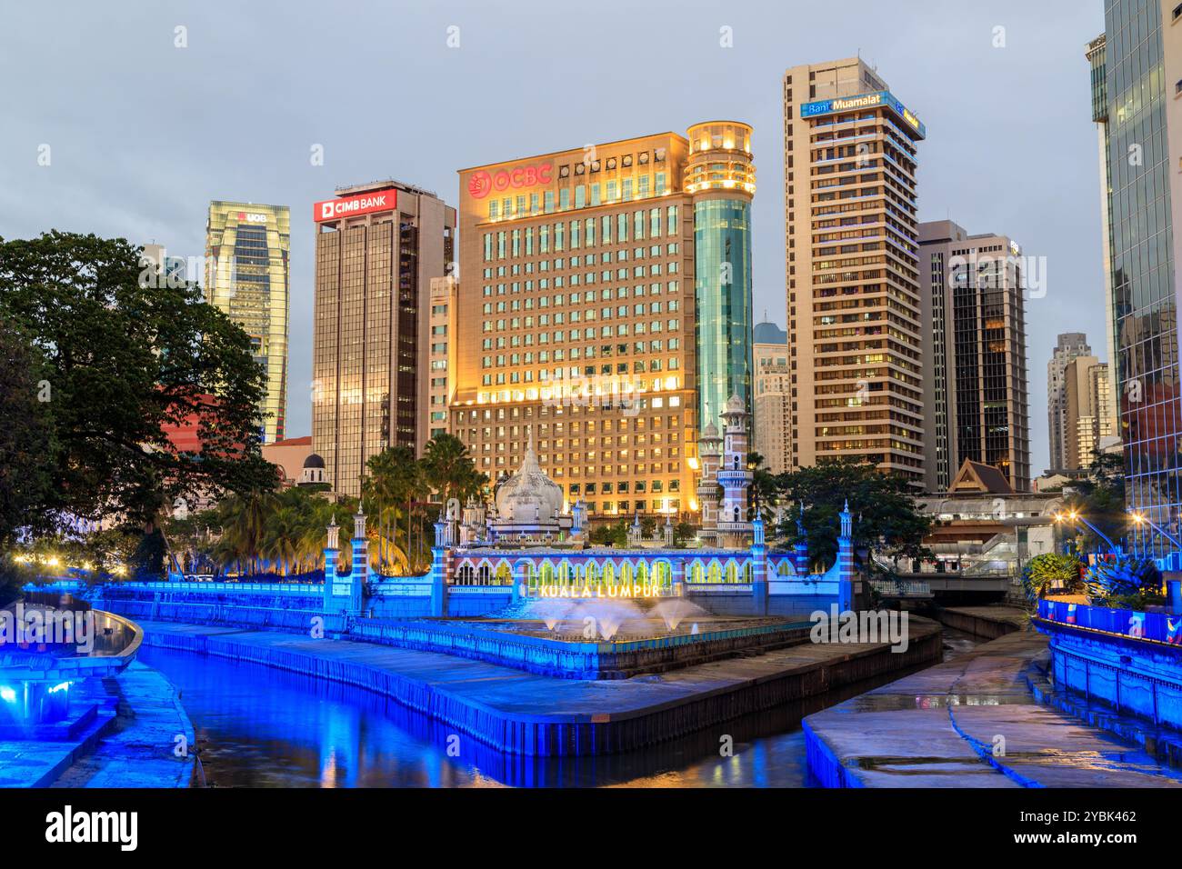 Kuala Lumpur, Malaysia - February 12, 2024: Masjid Jamek Mosque, is one ...
