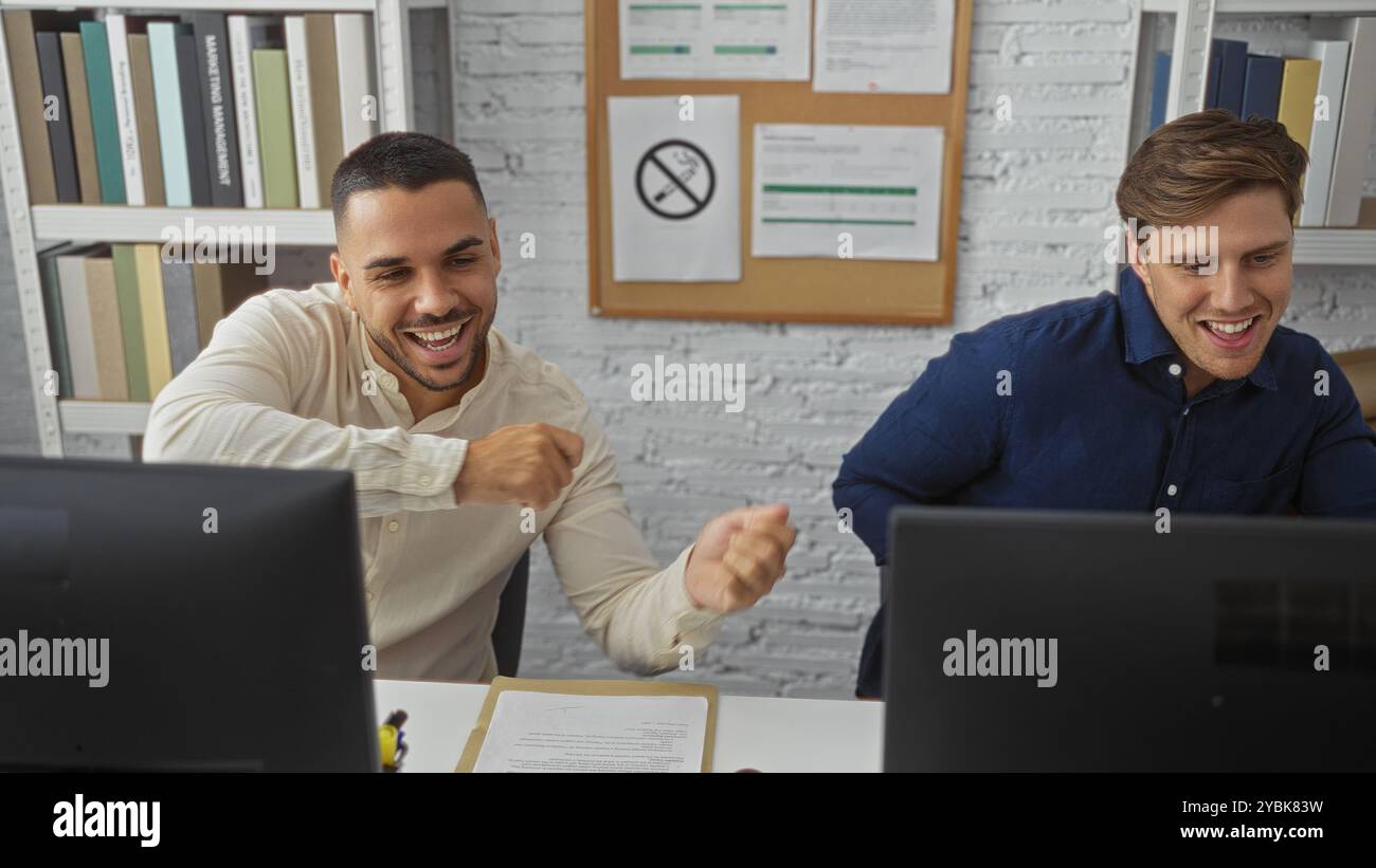 Startup team working together desks hi-res stock photography and images ...