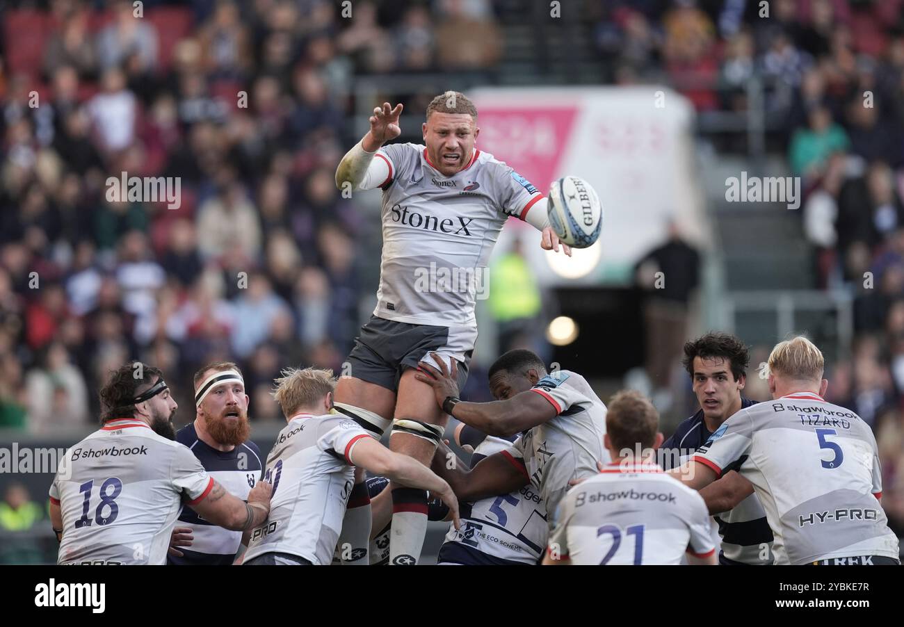 Saracens Nick Isiekwe during the Gallagher Premiership match at Ashton ...