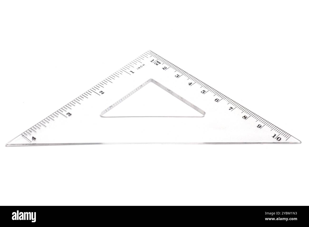 Triangle ruler isolated on white background Stock Photo - Alamy