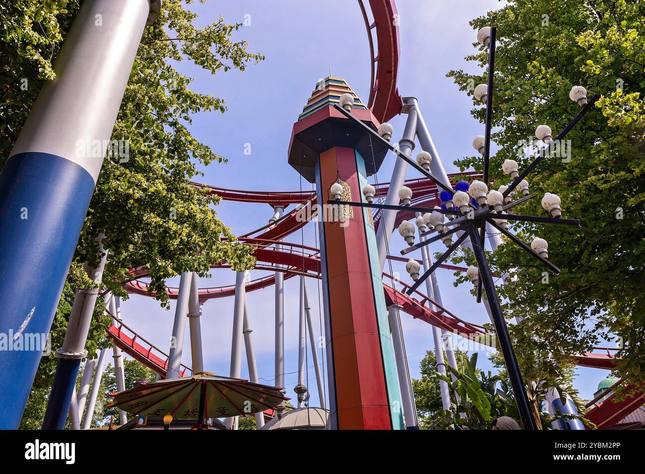 Roller Coaster at Tivoli Gardens Theme park Stock Photo - Alamy