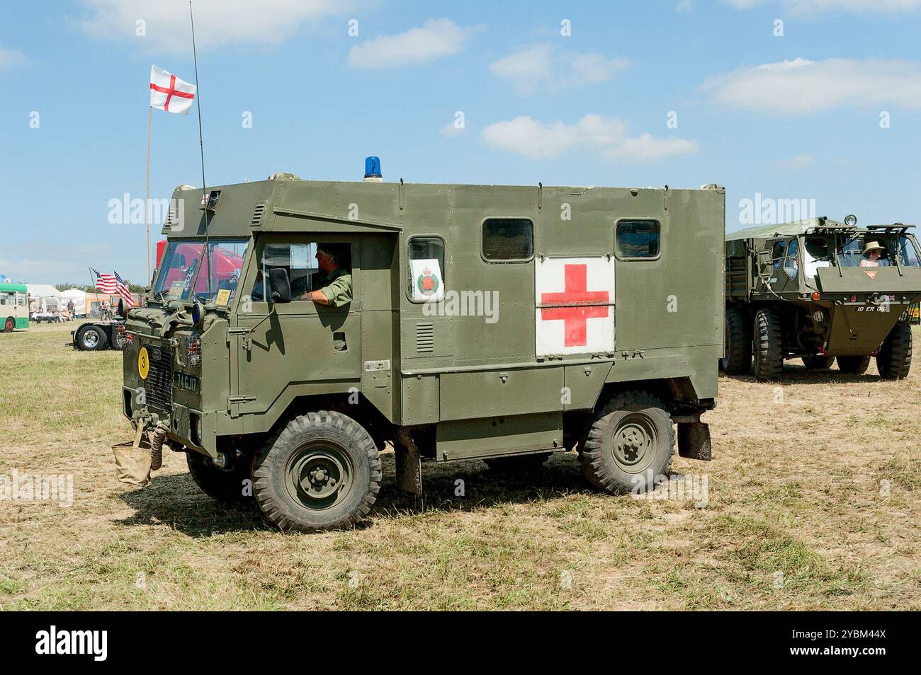 A Land Rover medical military vehicle on display at Ackworth Classic ...