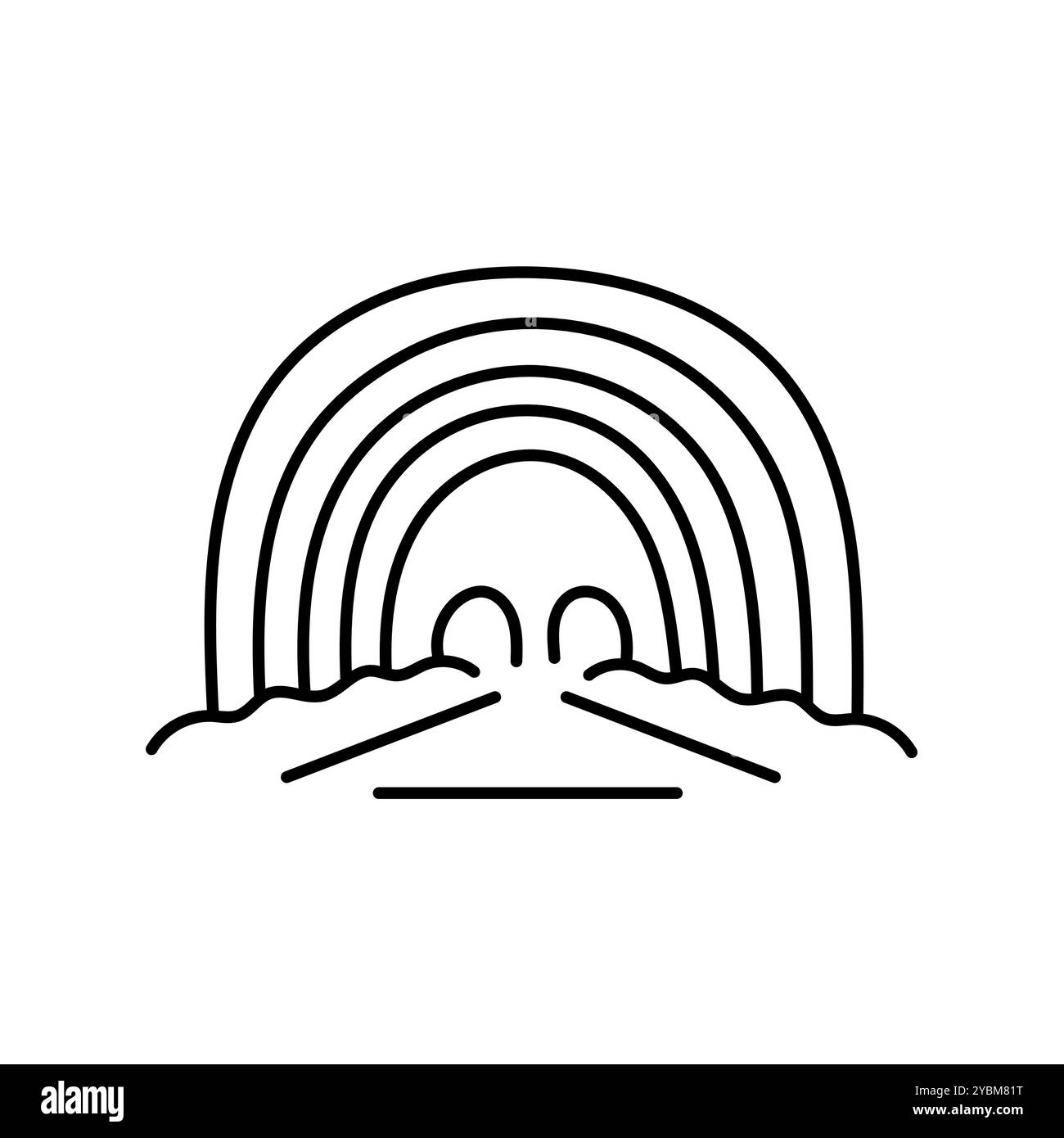 Underground mining line black icon. Sign for web page, mobile app ...