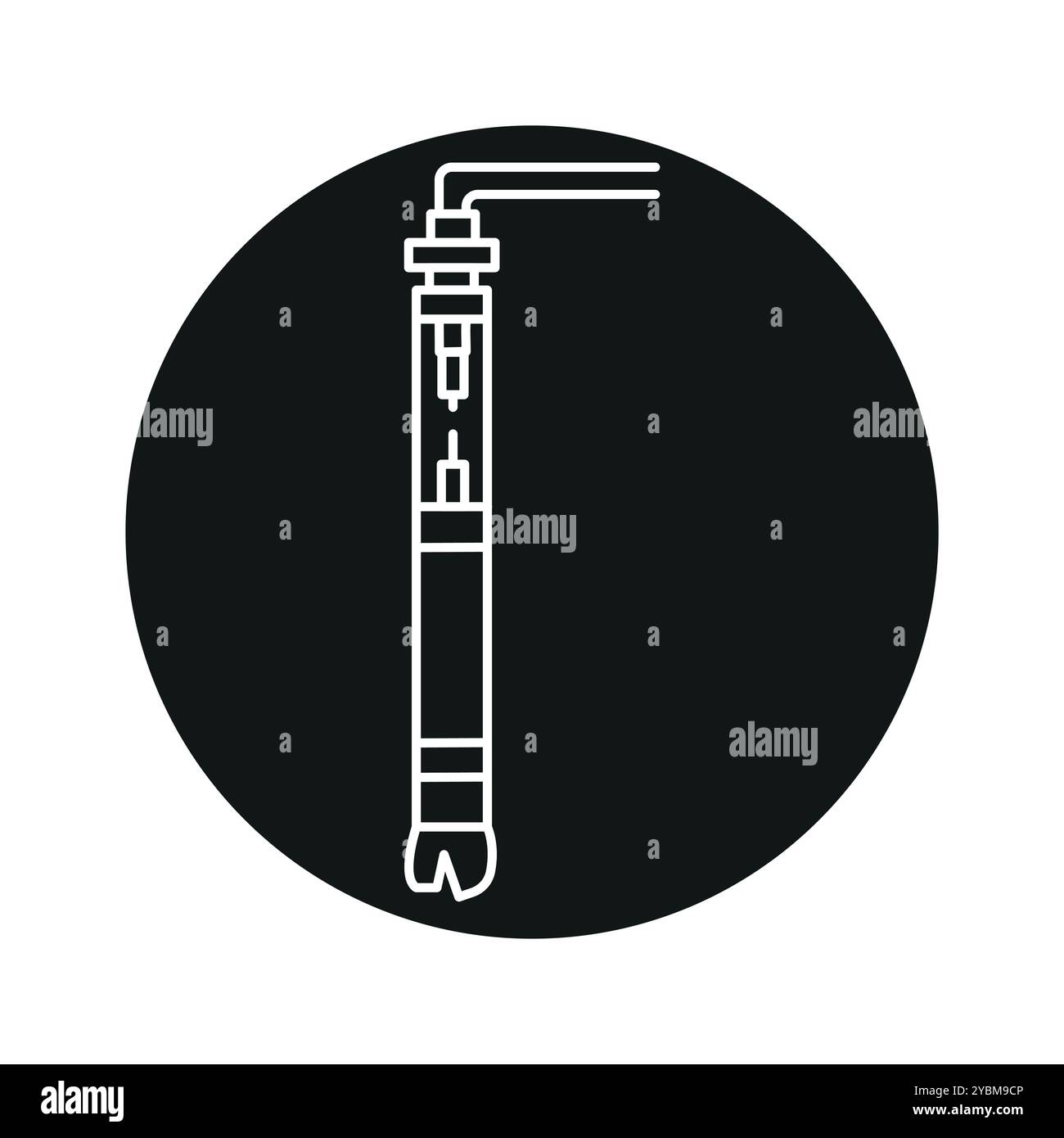 Drilling line black icon. Sign for web page, mobile app, button, logo ...
