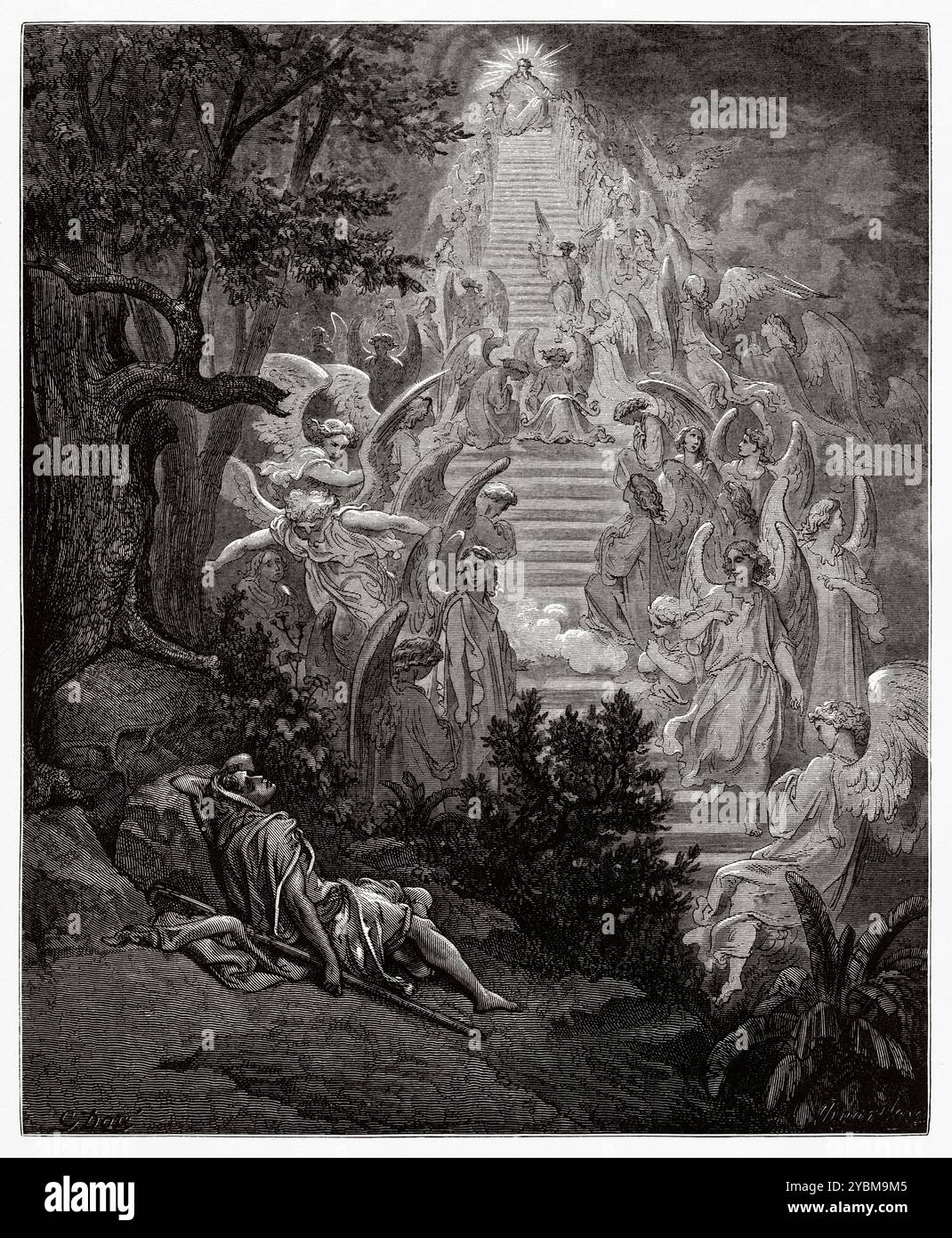 Jacob's dream. While sleeping, Jacob receives a dream from God that ...