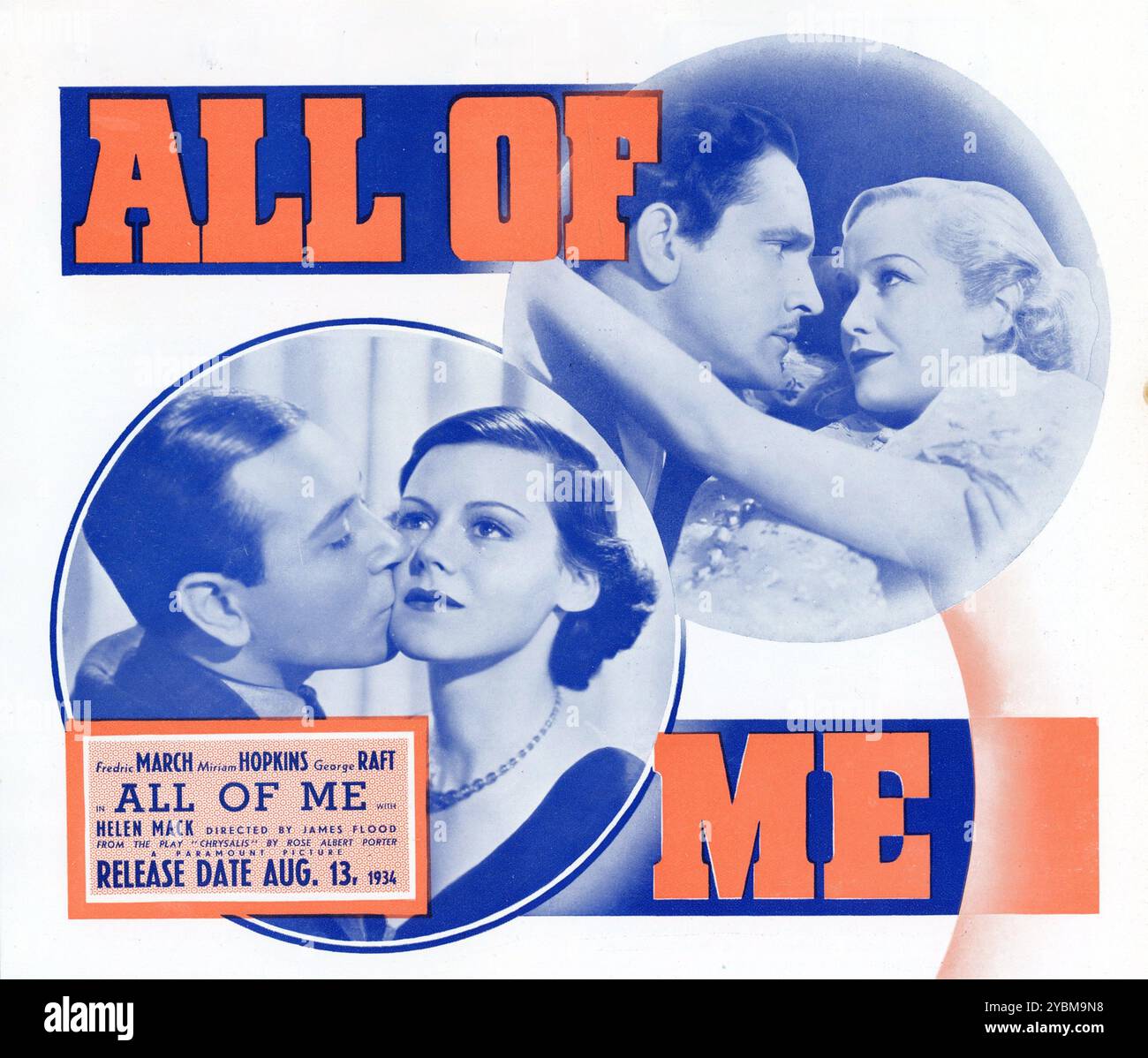 FREDRIC MARCH MIRIAM HOPKINS GEORGE RAFT and HELEN MACK in ALL OF ME ...
