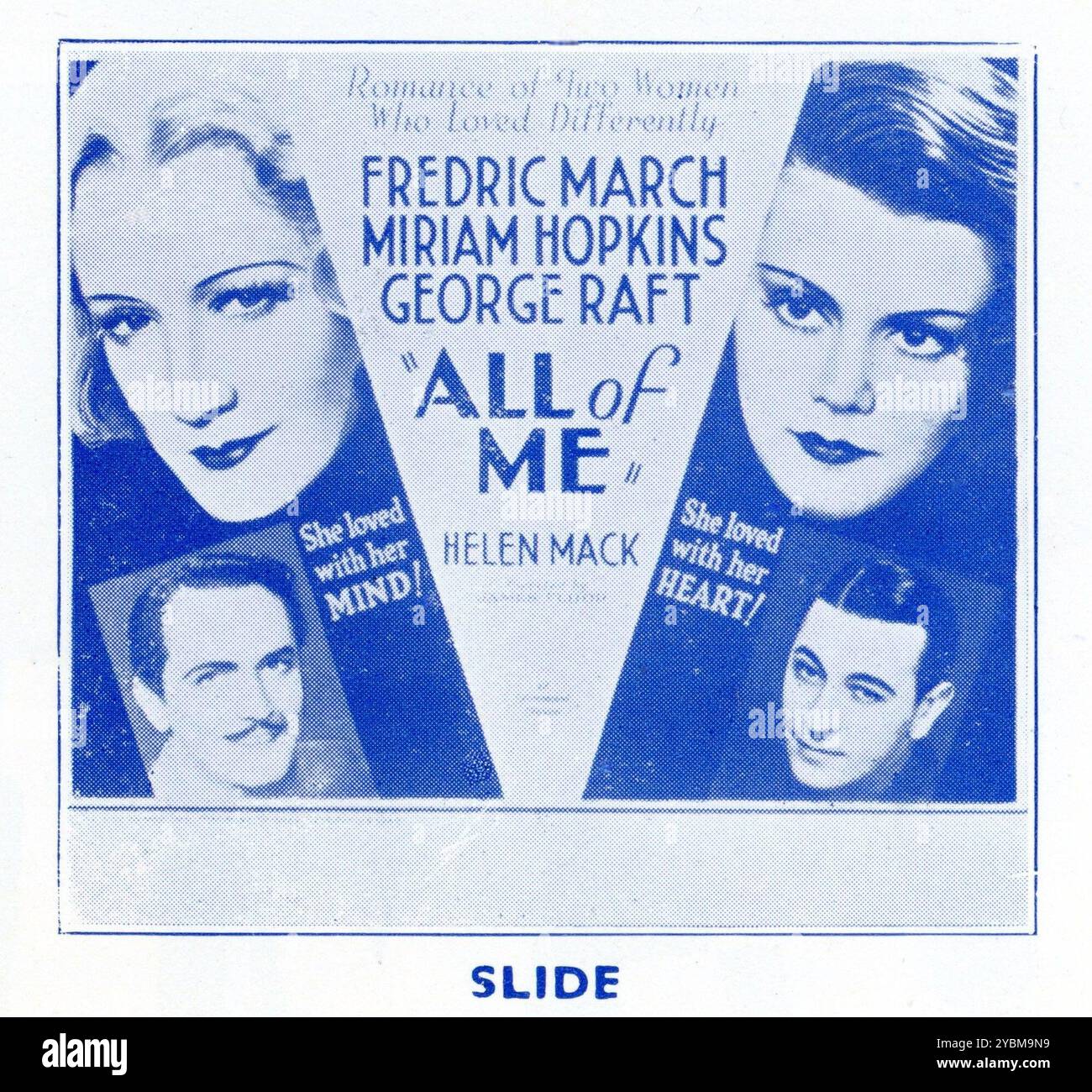 FREDRIC MARCH MIRIAM HOPKINS GEORGE RAFT and HELEN MACK in ALL OF ME ...