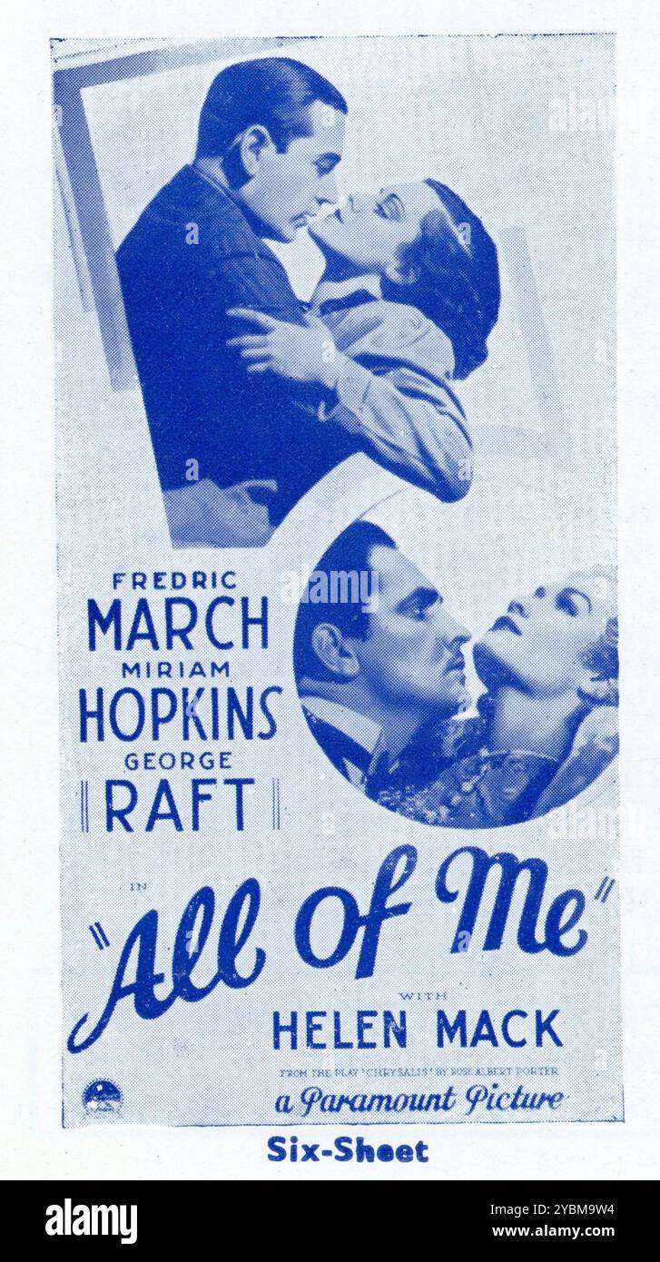Poster for FREDRIC MARCH MIRIAM HOPKINS GEORGE RAFT and HELEN MACK in ...