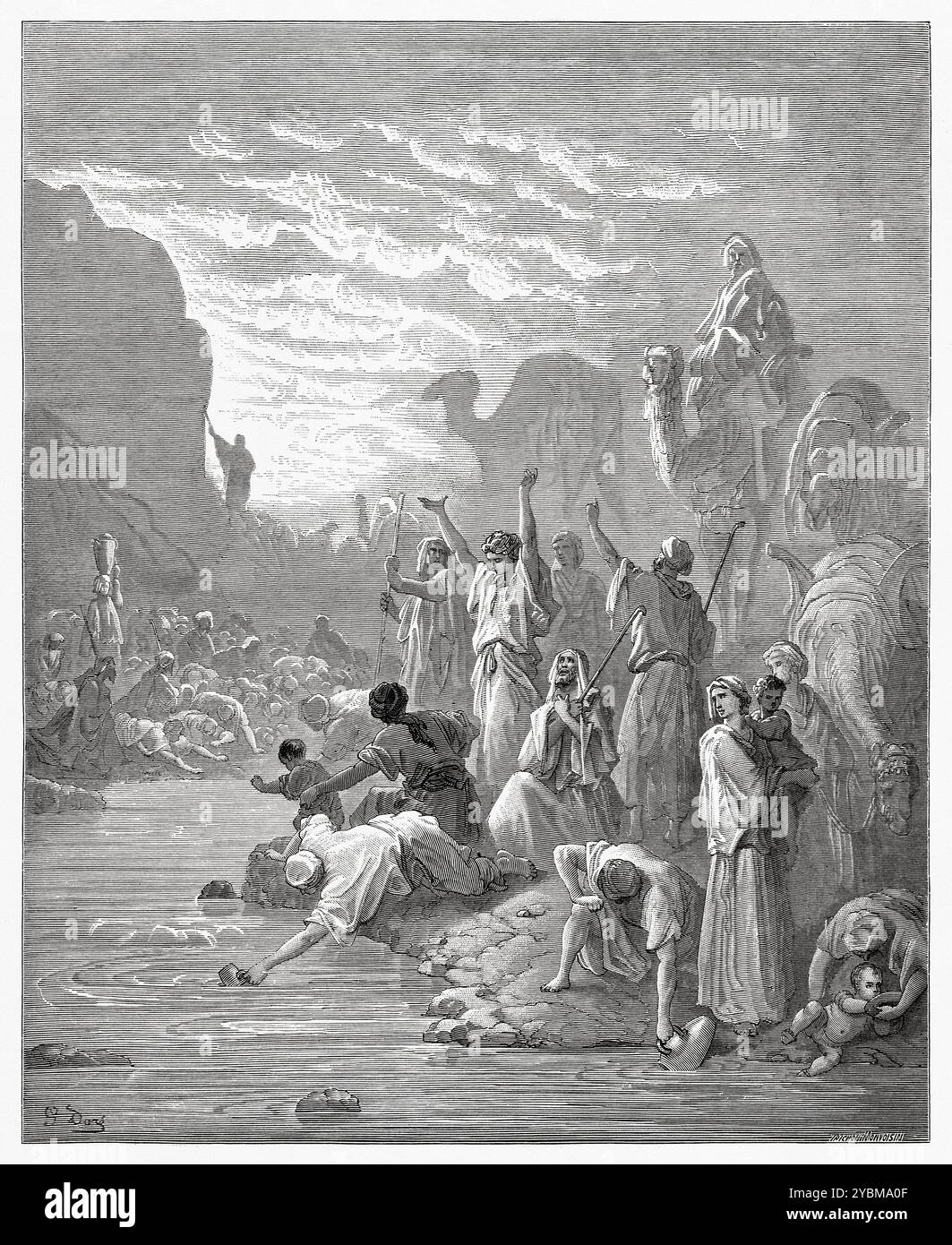 Moses drawing water rock horeb hi-res stock photography and images - Alamy