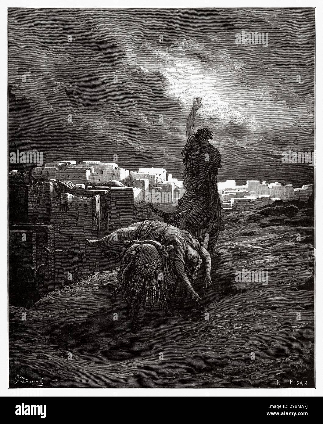 The Levite of Ephraim takes away the body of his wife. Old Testament ...