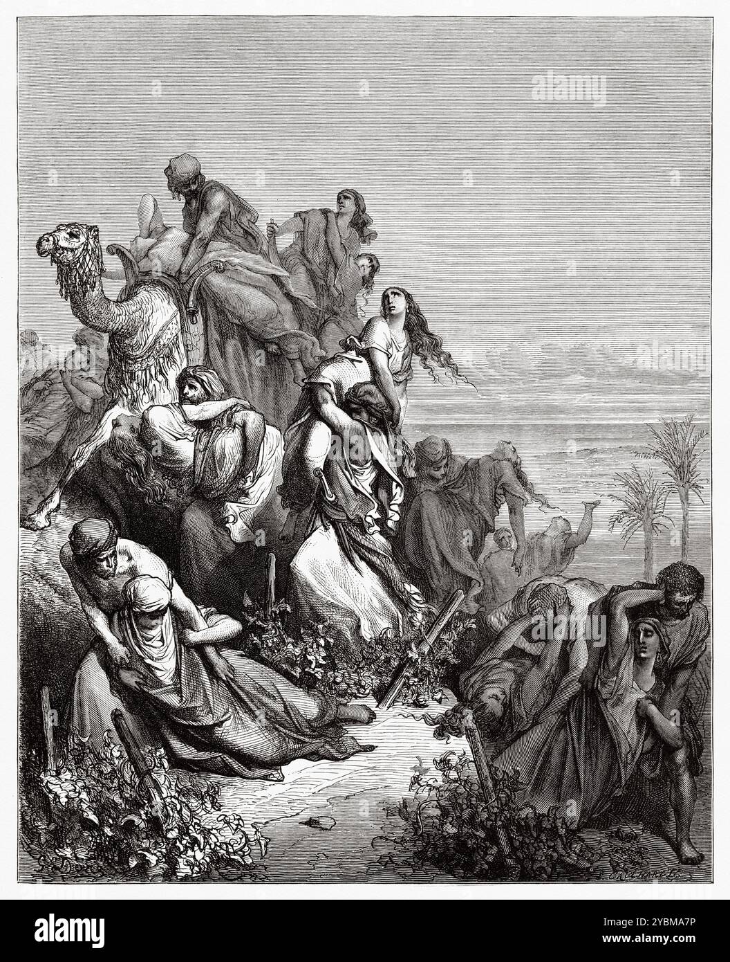 Benjamites carrying off the women of Shiloh to be their wives (Judges ...