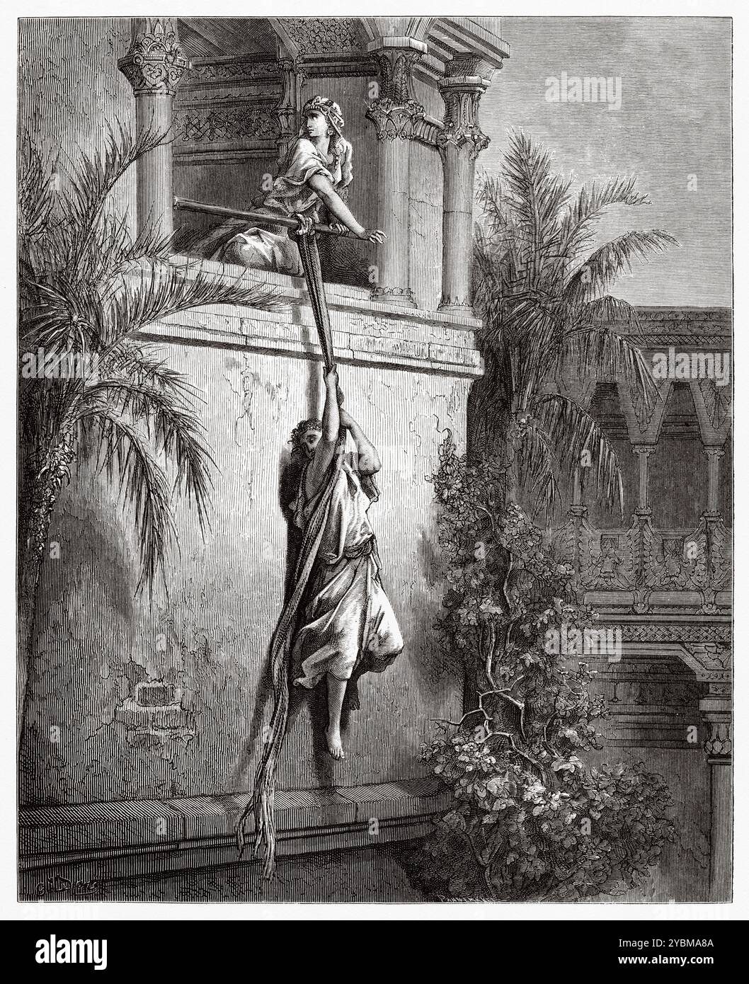 David escapes by the window with the help of his wife Michal (Samuel 19 ...