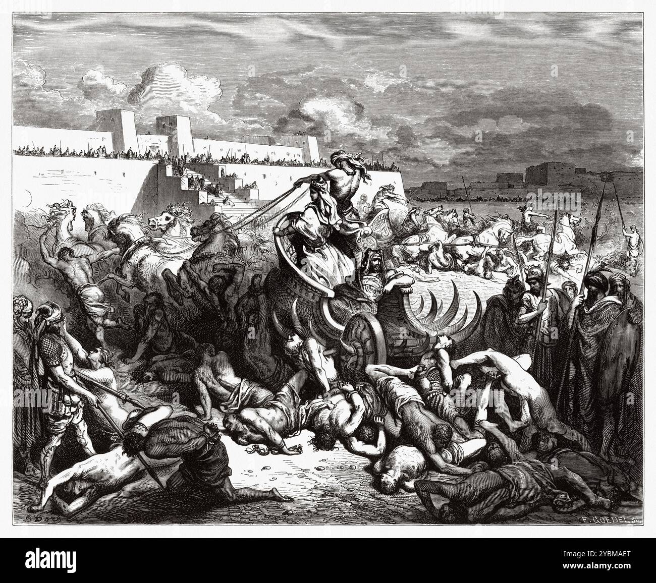 David defeats the Ammonites. The army of King David, under the ...