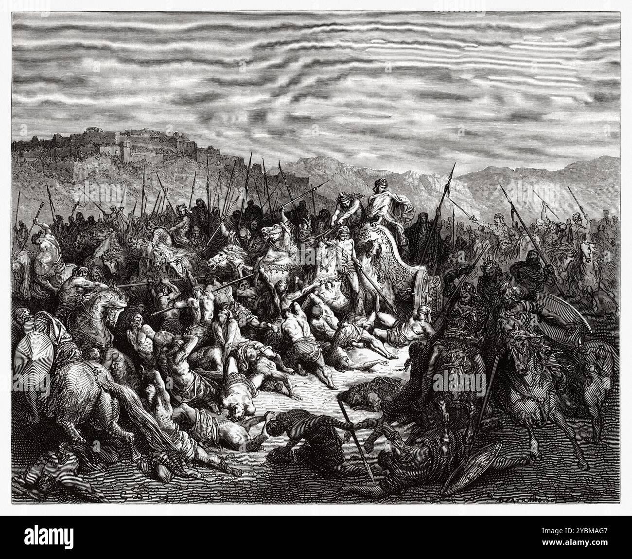 King Ahab fights the Assyrians at the Battle of Qarqar. Old Testament ...