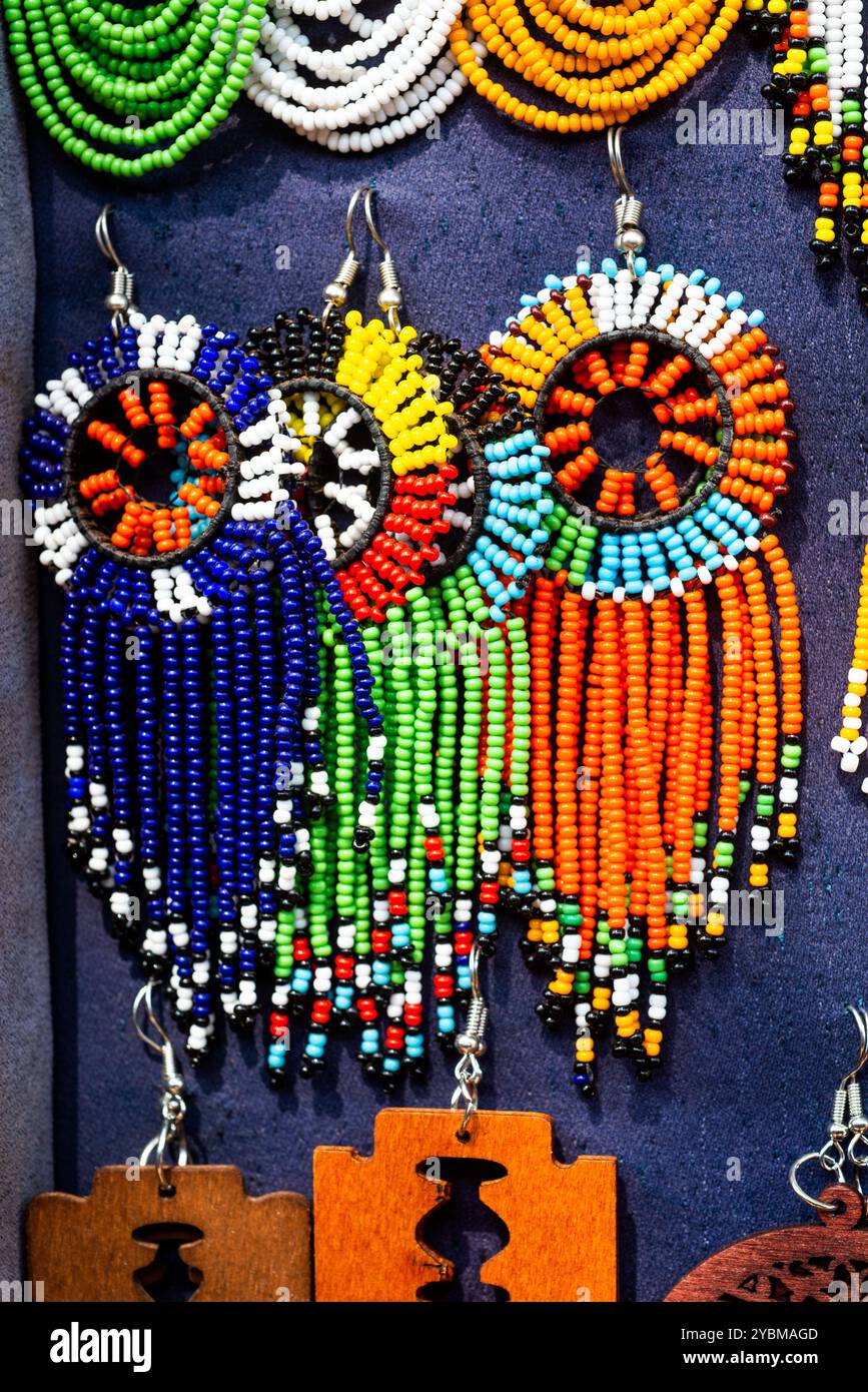 Masai ear rings at East African art Village in Kampala - Uganda Stock ...