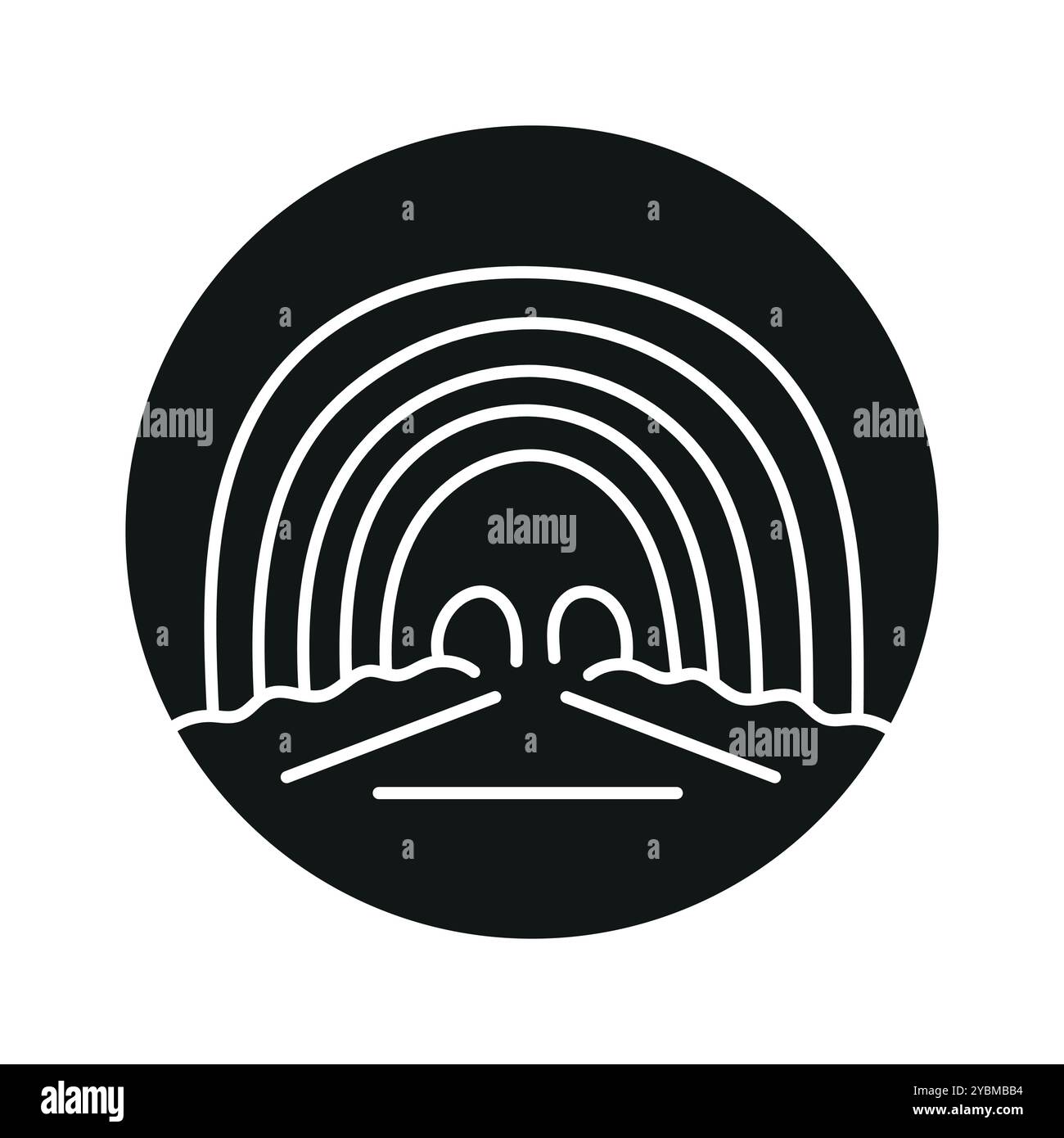 Underground mining line black icon. Sign for web page, mobile app ...