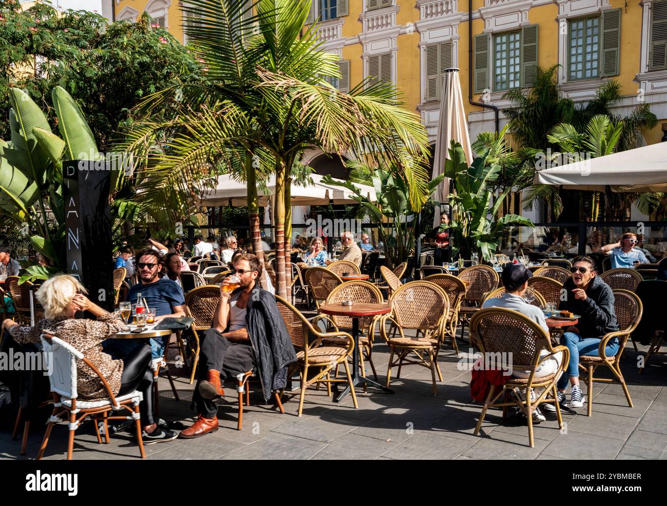 Cafe in the Place Garibaldi, Nice, France Stock Photo - Alamy