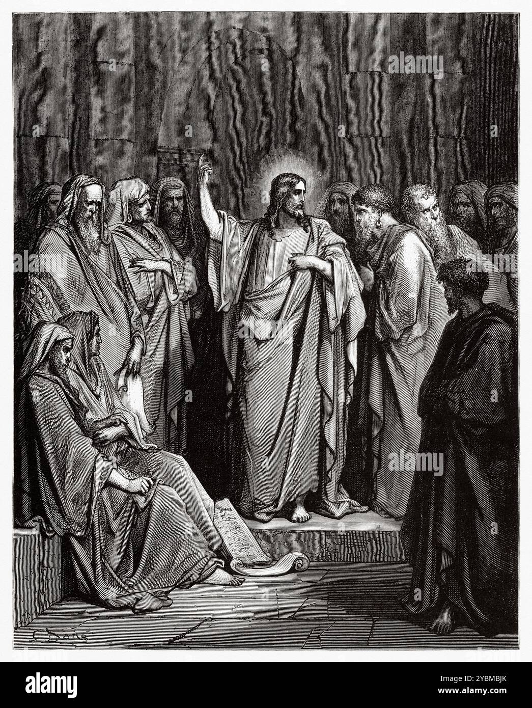 Jesus preaches in the synagogue of Capernaum (Matthew 13) New Testament ...