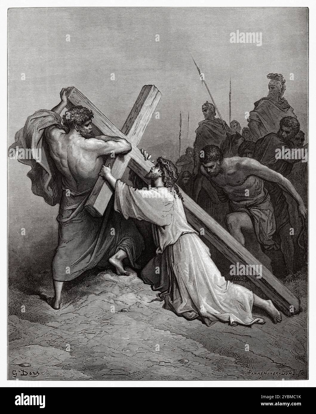 Image jesus christ carrying cross Cut Out Stock Images & Pictures - Alamy