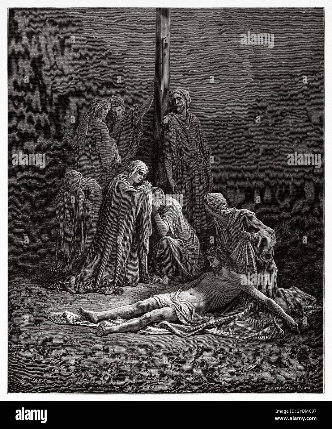 The body of jesus is taken down from the cross Cut Out Stock Images ...