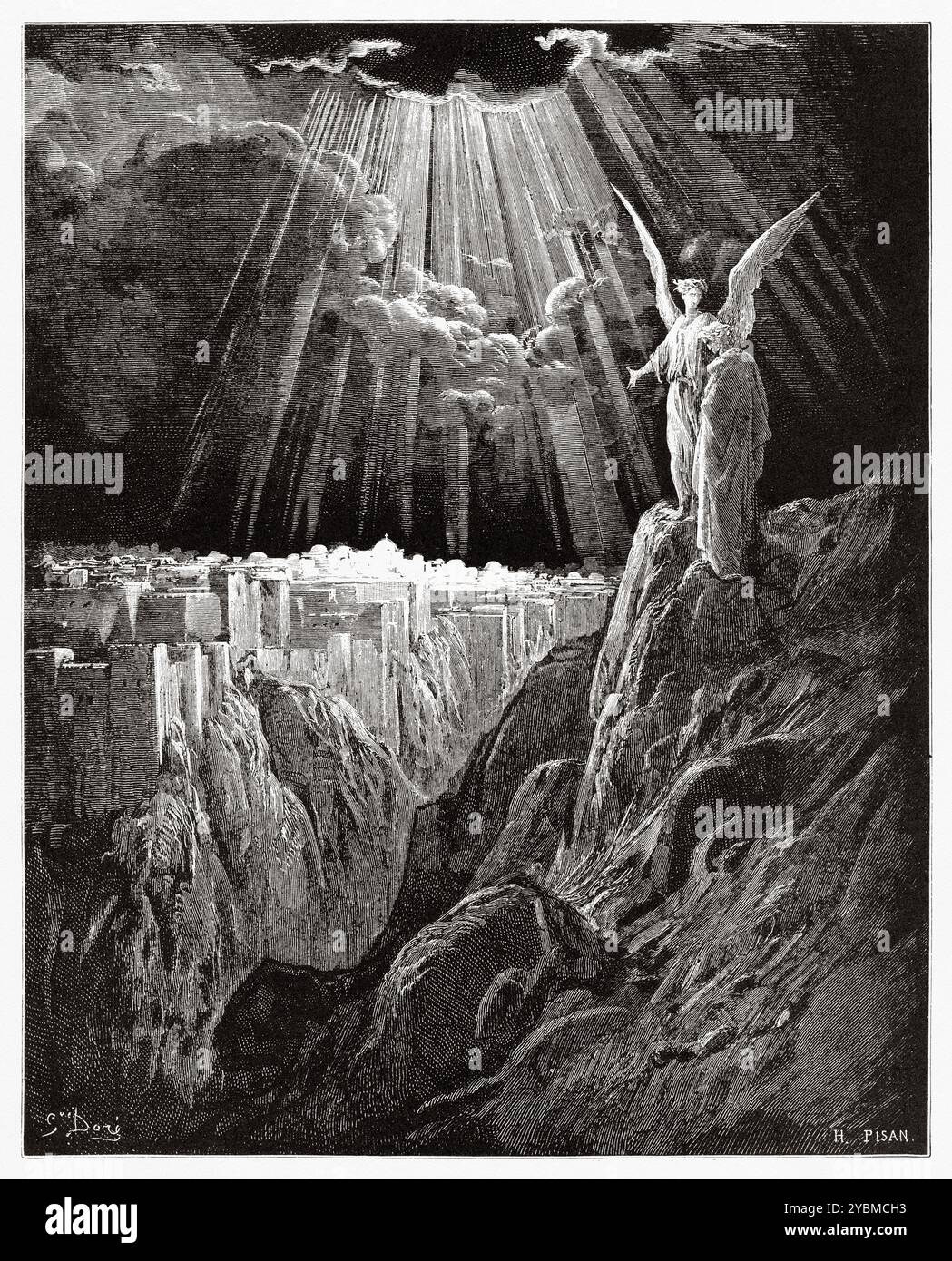 The angel shows Jerusalem to St. John. Revelation St. John the ...