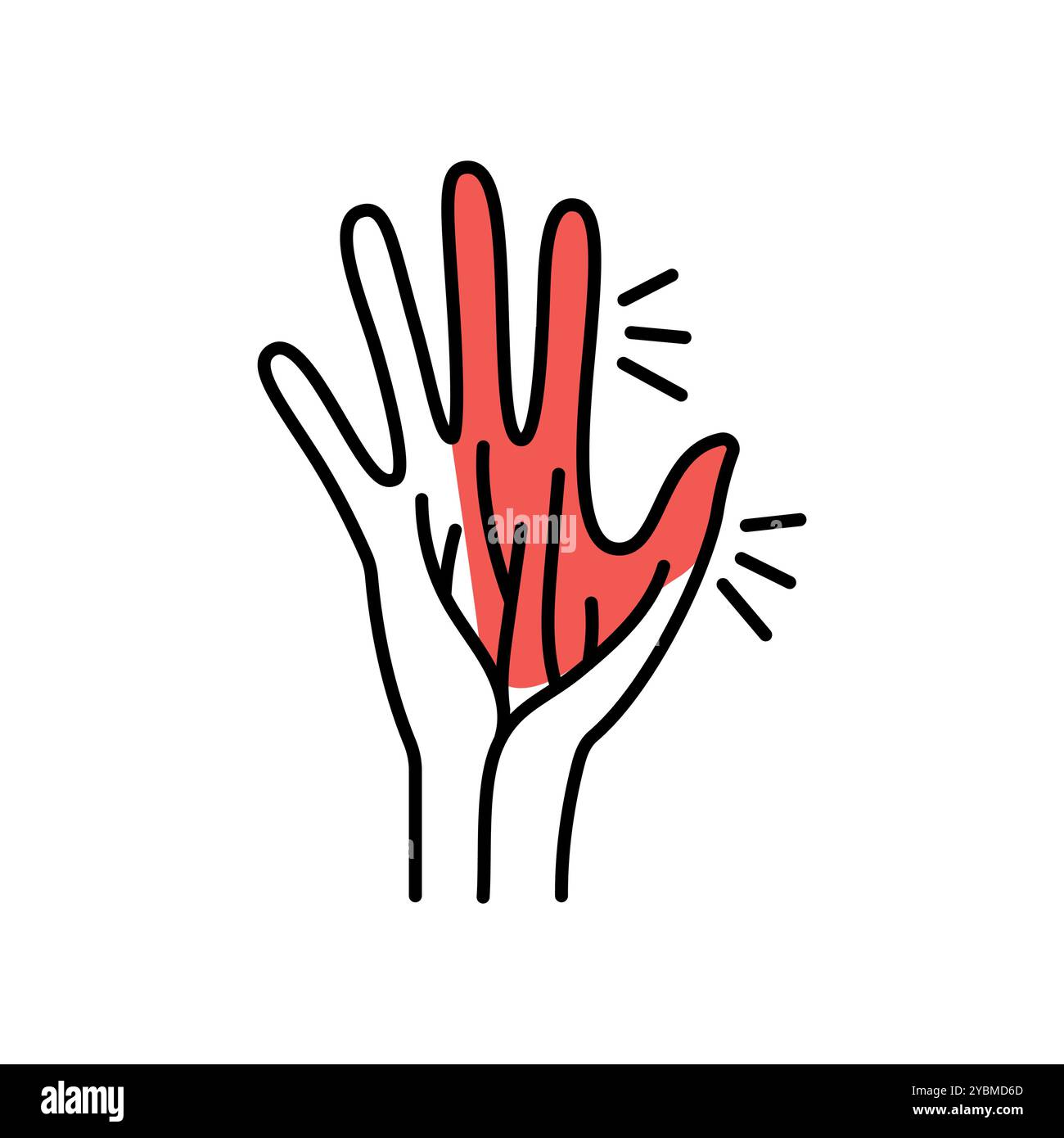 Carpal tunnel syndrome line black icon. Sign for web page, mobile app ...