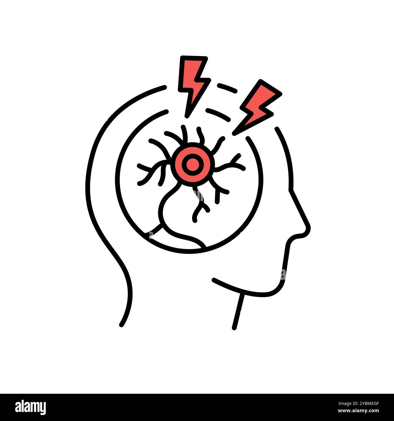 Multiple sclerosis line black icon. Sign for web page, mobile app ...