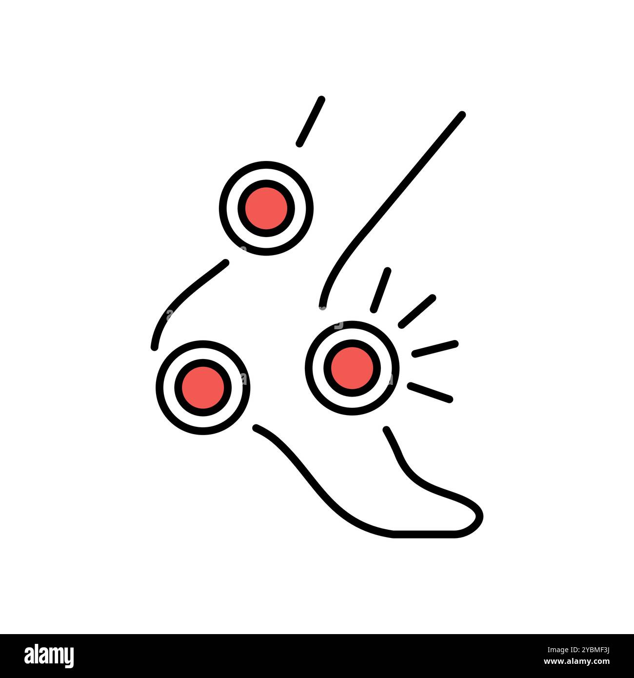 Neuropathy line black icon. Sign for web page, mobile app, button, logo ...