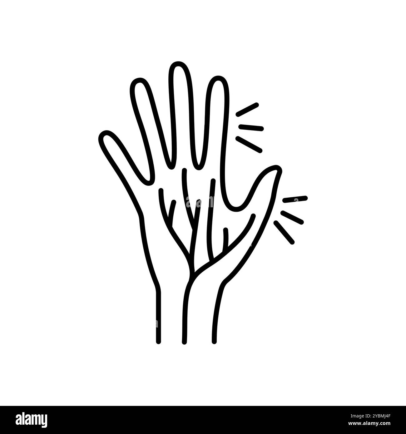 Carpal tunnel syndrome line black icon. Sign for web page, mobile app ...