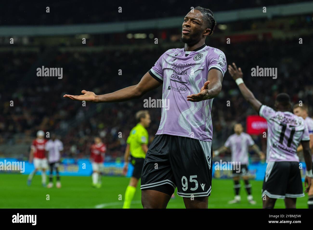 Souleymane Isaak Toure of Udinese Calcio reacts during Serie A 2024/25 ...