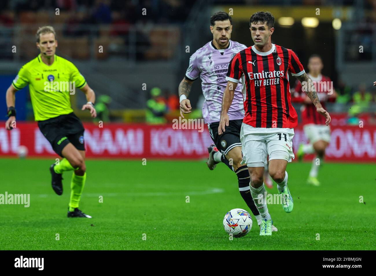 Christian Pulisic of AC Milan seen in action during Serie A 2024/25 football match between AC ...