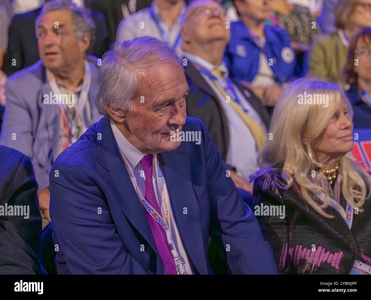CHICAGO, Ill. – August 19, 2024: Sen. Edward Markey (D-MA) and his wife ...