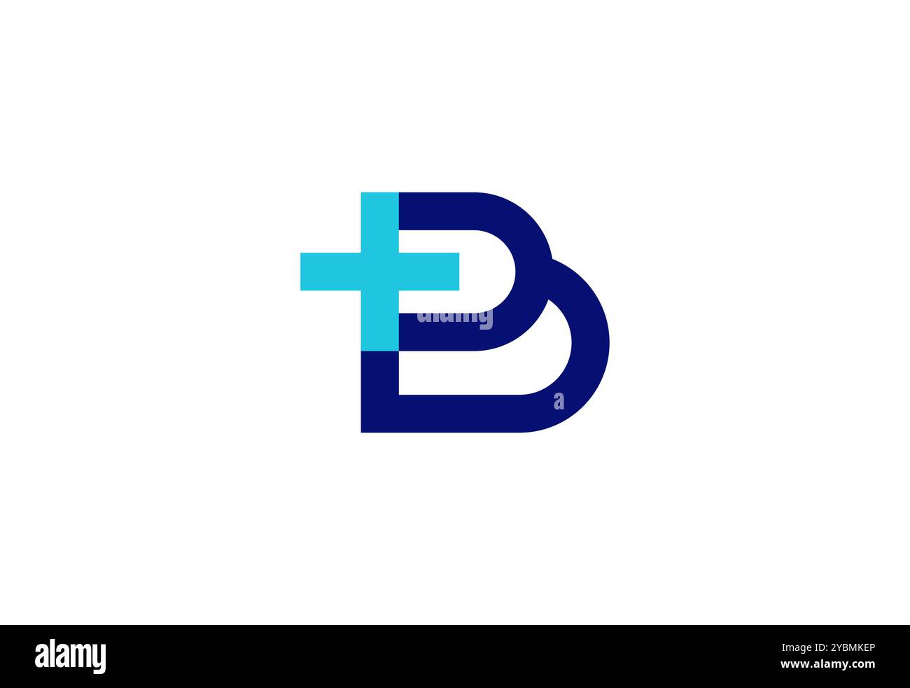 Logo letter B with symbol medical plus, Creative template for hospital ...