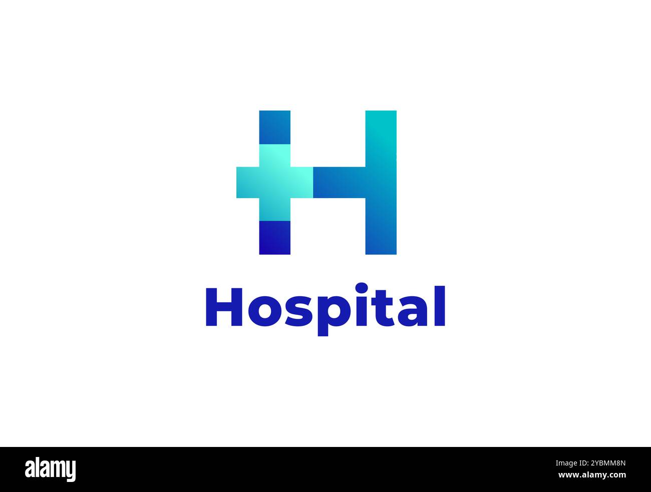 Logo letter H with symbol medical plus, Creative template for hospital ...